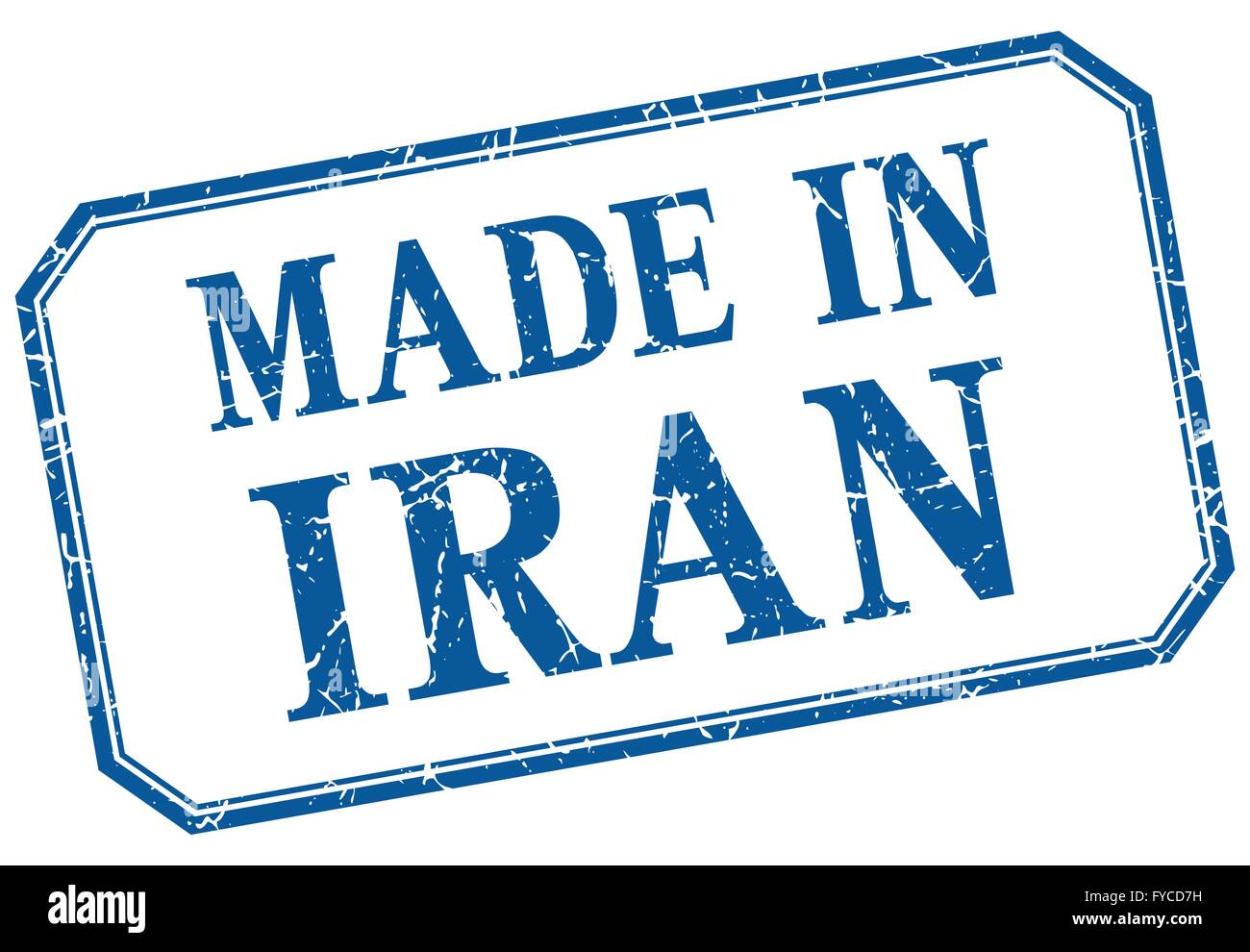 Iran - made in blue vintage isolated label Stock Vector Image & Art - Alamy