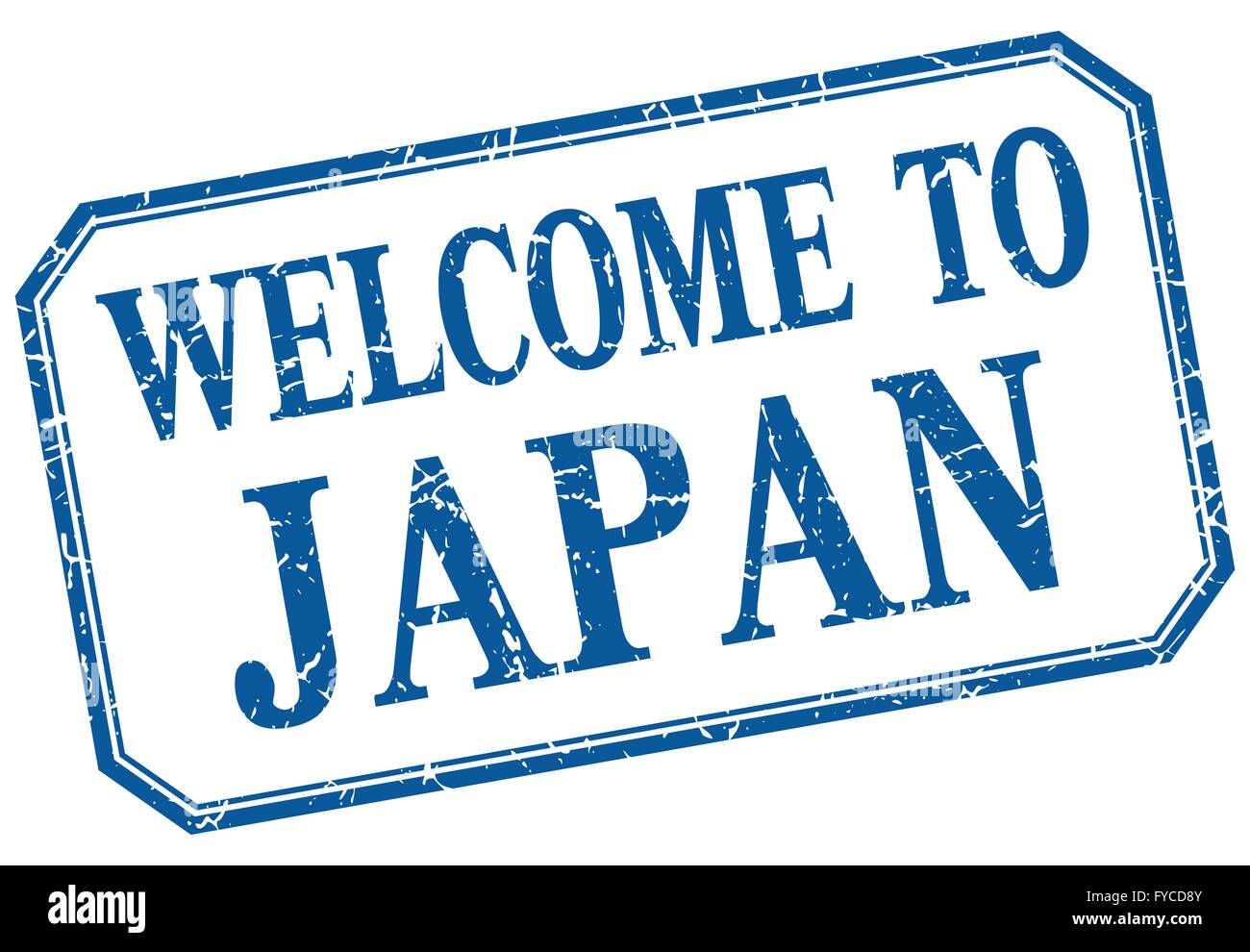 Japan - welcome blue vintage isolated label Stock Vector Image & Art ...