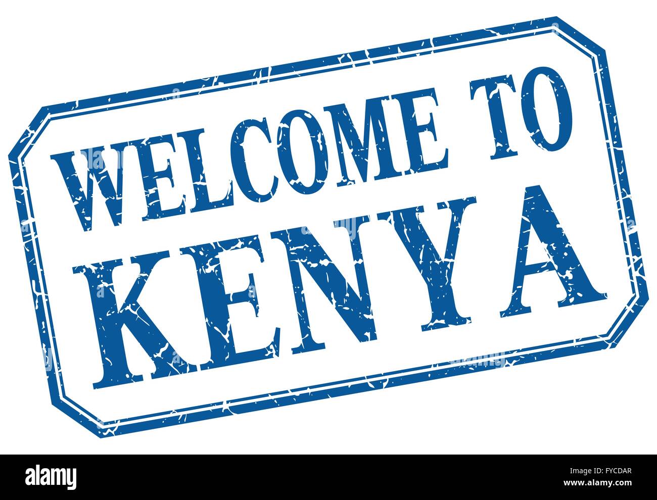 Kenya - welcome blue vintage isolated label Stock Vector Image & Art ...