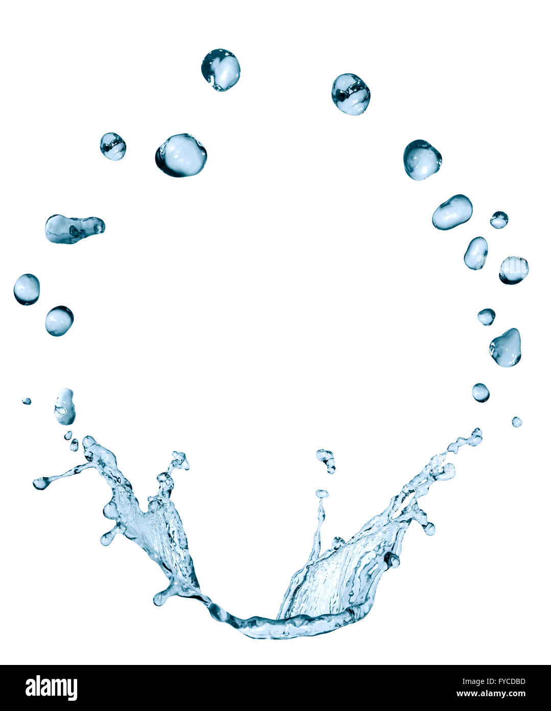 Splashes on white. Abstract water splash with drops Stock Photo - Alamy