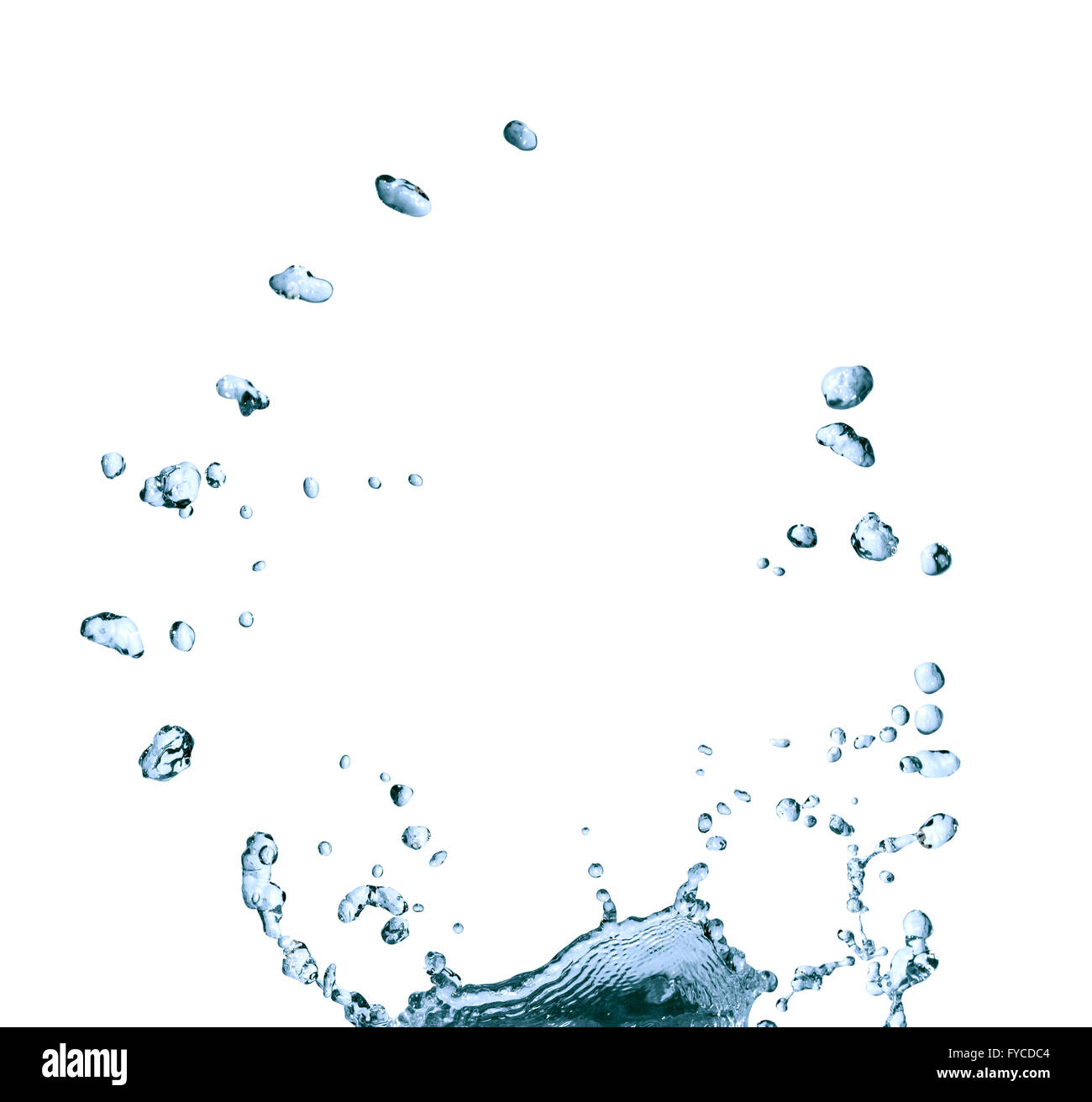 Splashes on white. Abstract water splash with drops Stock Photo - Alamy