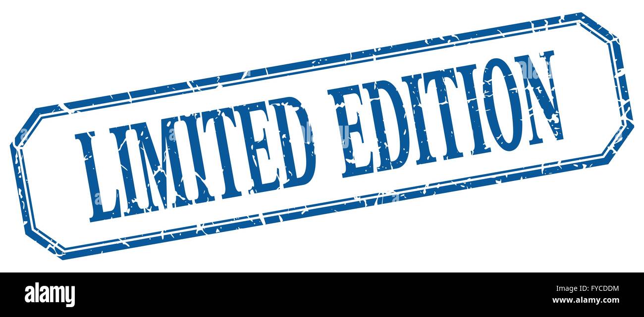 limited edition square blue grunge vintage isolated label Stock Vector ...