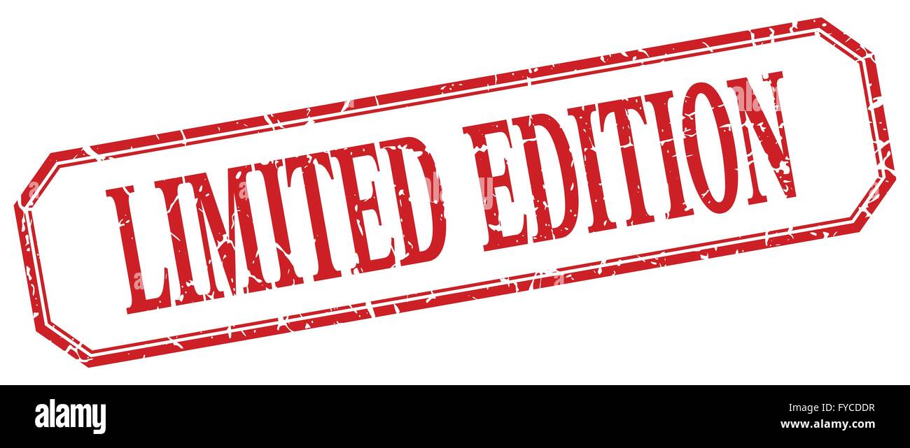 limited edition square red grunge vintage isolated label Stock Vector ...