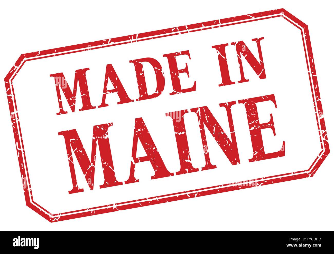 Maine - made in red vintage isolated label Stock Vector Image & Art - Alamy