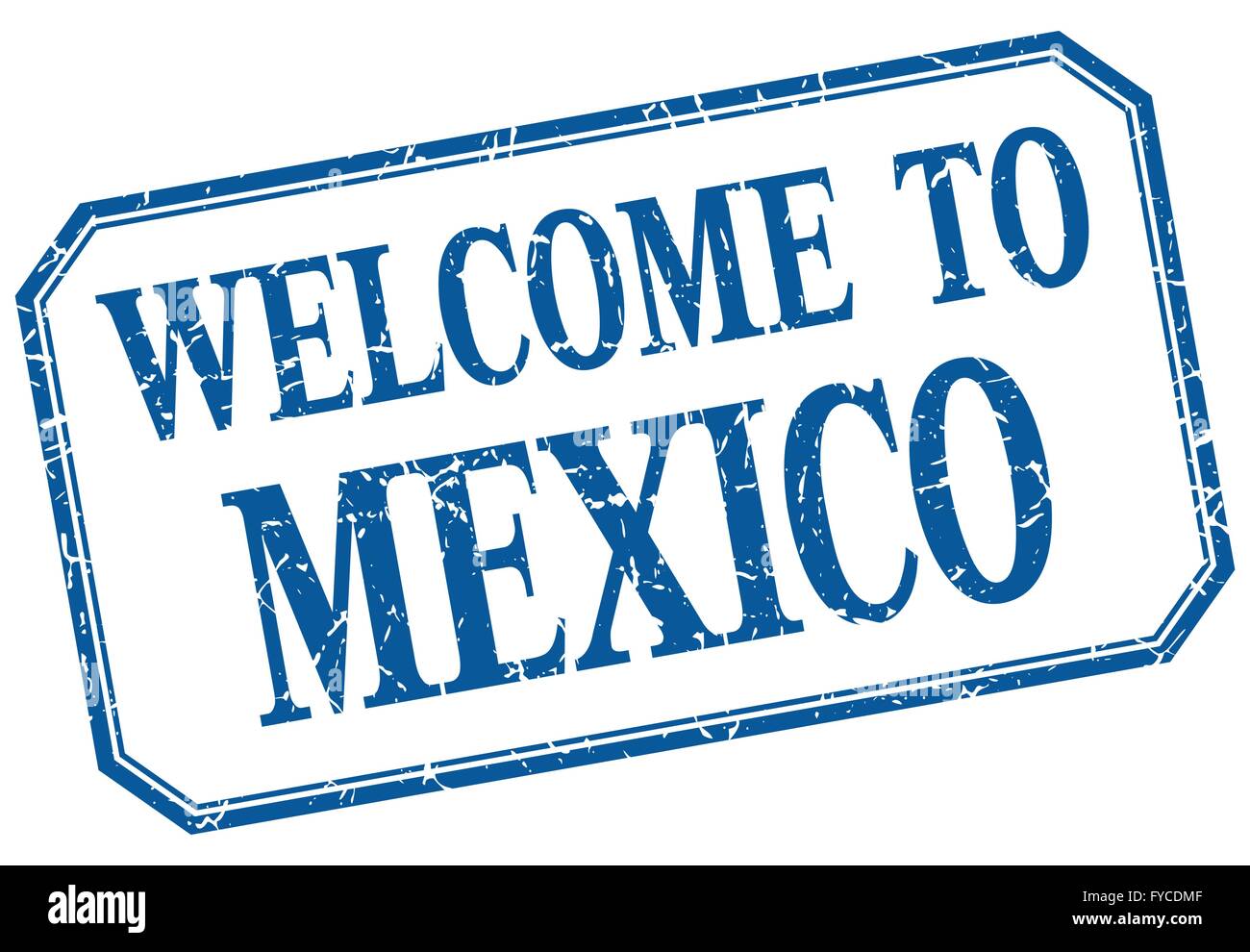 Mexico - welcome blue vintage isolated label Stock Vector Image & Art ...