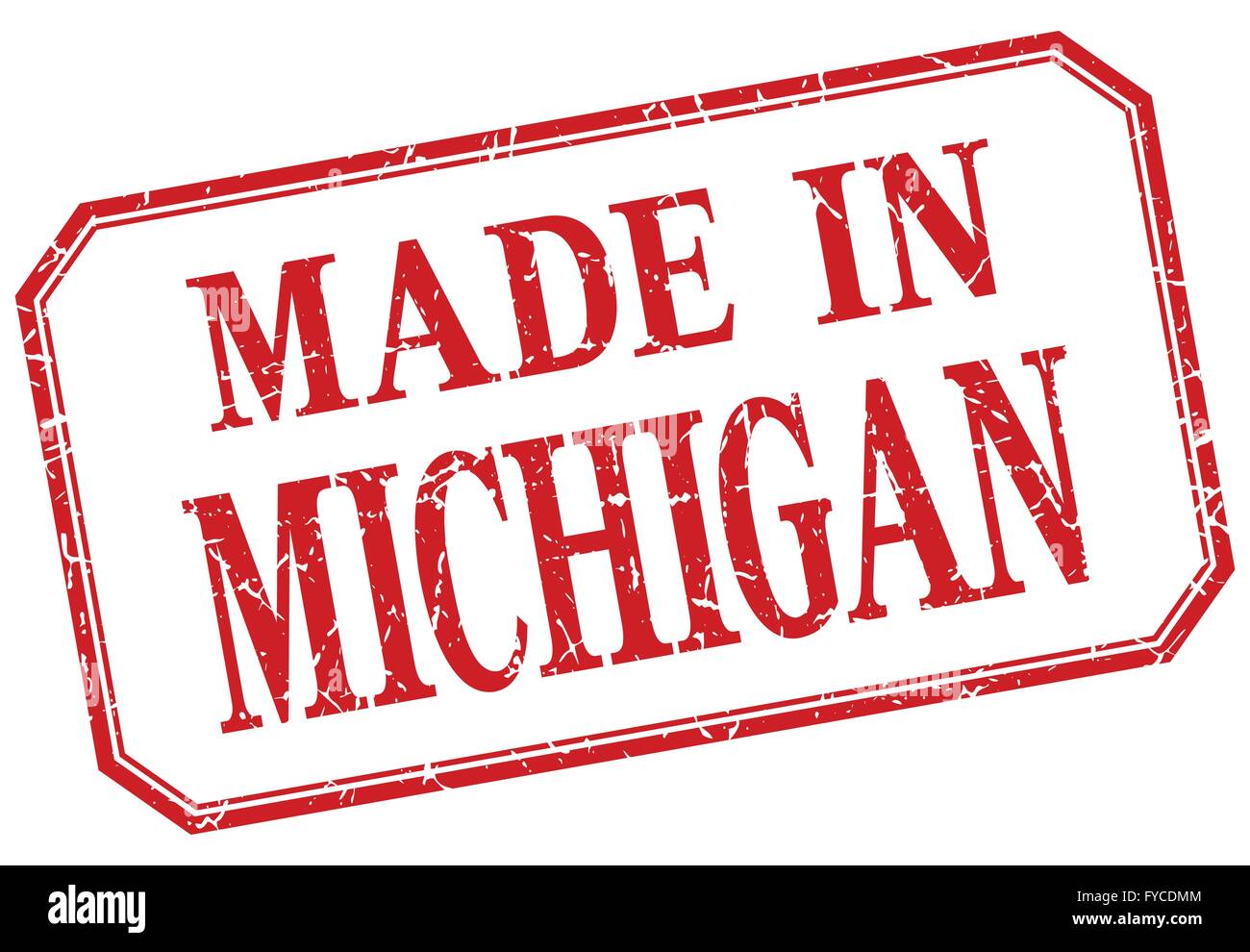 Michigan - made in red vintage isolated label Stock Vector Image & Art ...