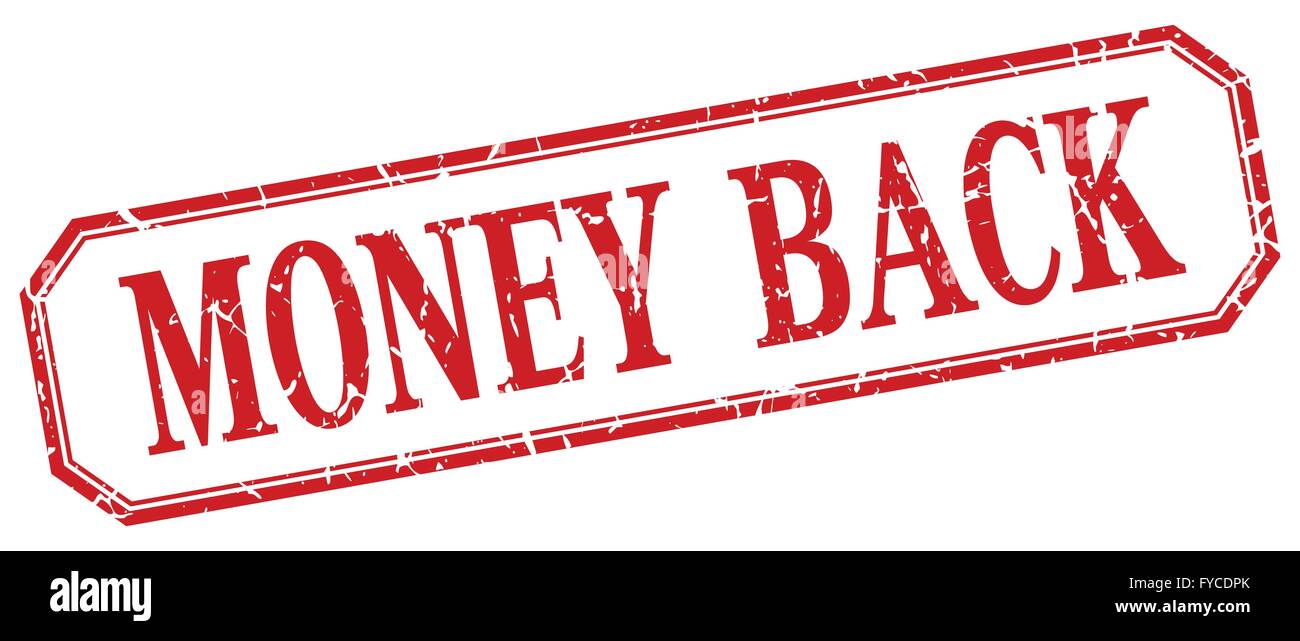 money back square red grunge vintage isolated label Stock Vector Image ...
