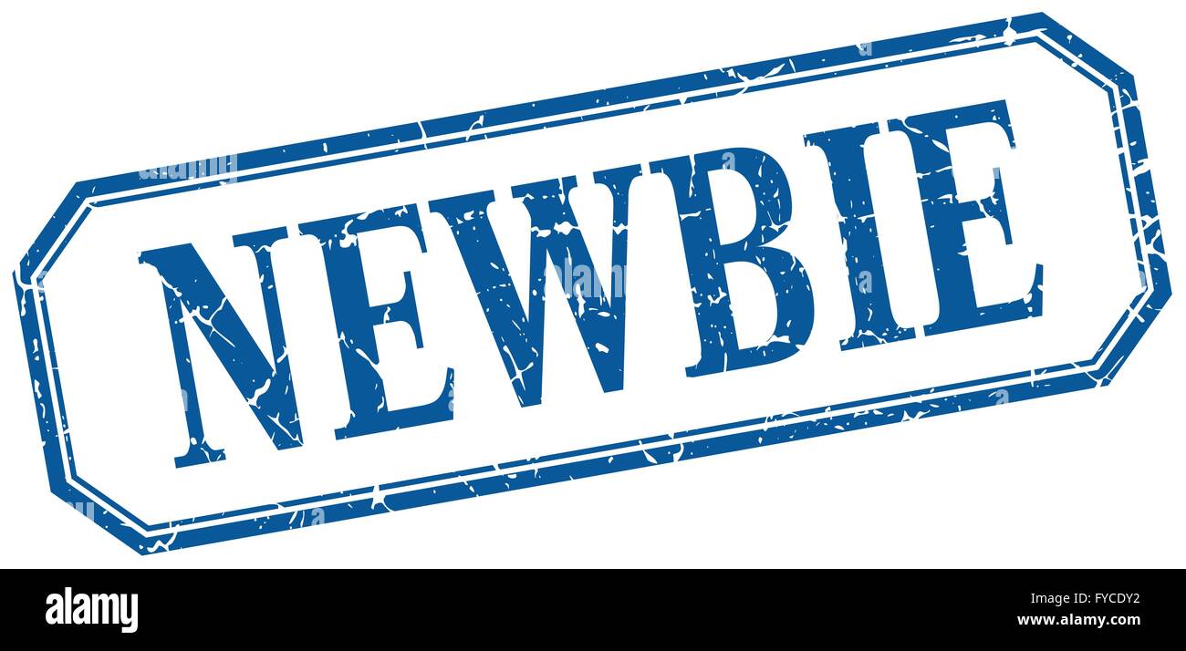 newbie square blue grunge vintage isolated label Stock Vector Image ...