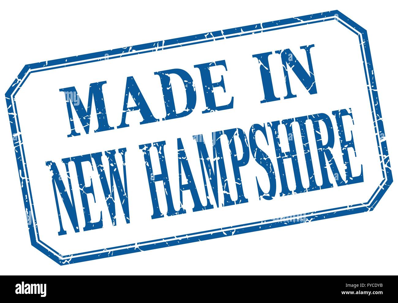 New Hampshire - made in blue vintage isolated label Stock Vector Image ...