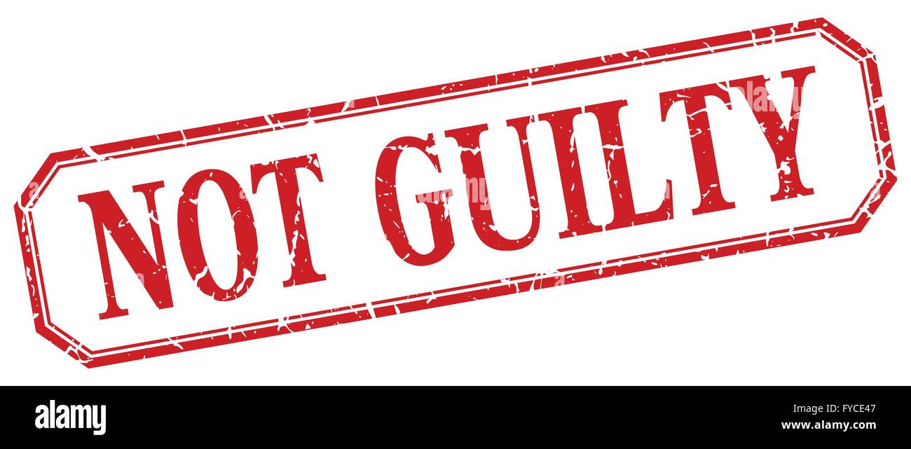 not guilty square red grunge vintage isolated label Stock Vector Image ...