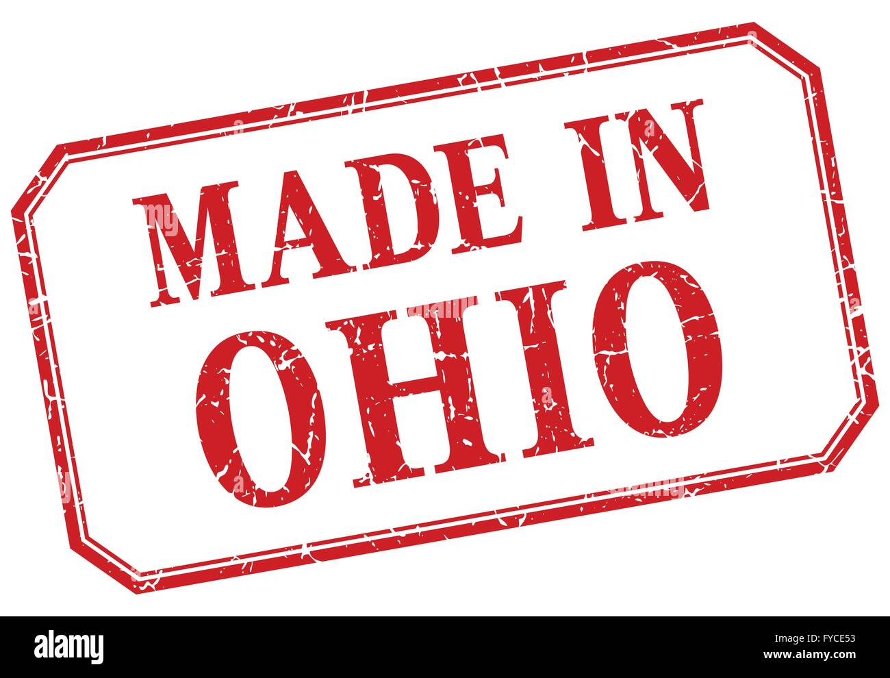 Ohio - made in red vintage isolated label Stock Vector Image & Art - Alamy