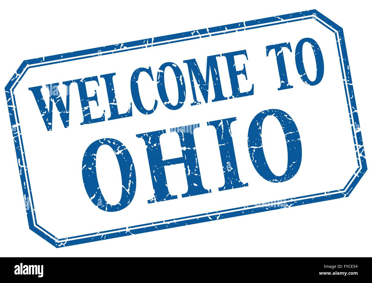 Ohio - welcome blue vintage isolated label Stock Vector Image & Art - Alamy