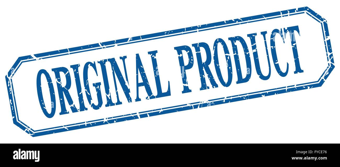 original product square blue grunge vintage isolated label Stock Vector ...