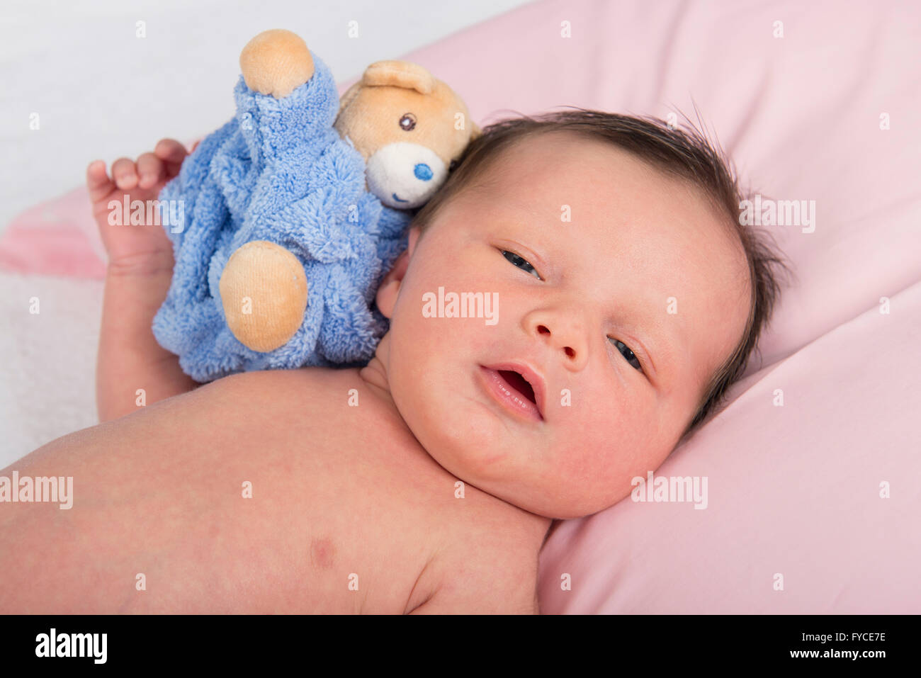 Closeup portrait newborn baby boy hi-res stock photography and images ...