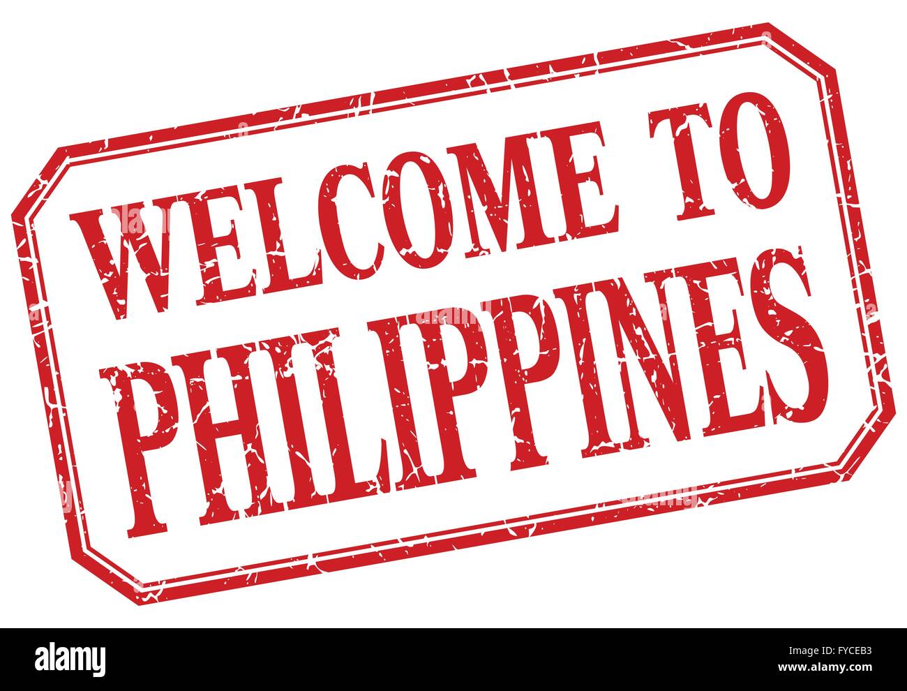 Philippines - welcome red vintage isolated label Stock Vector Image ...