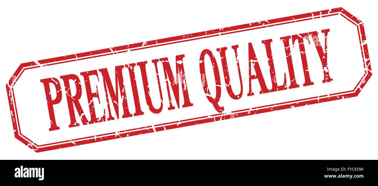 premium quality square red grunge vintage isolated label Stock Vector ...