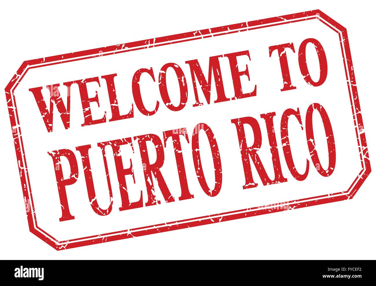 Puerto Rico - welcome red vintage isolated label Stock Vector Image ...