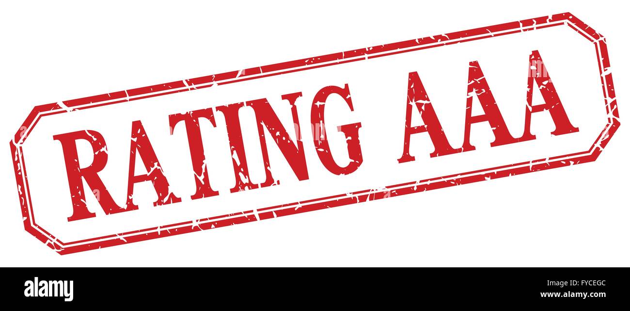 rating aaa square red grunge vintage isolated label Stock Vector Image ...