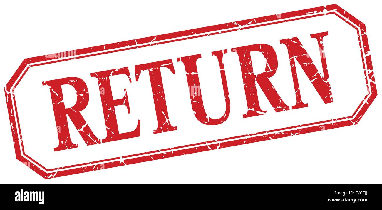 Return red square grunge Stock Vector Images - Alamy