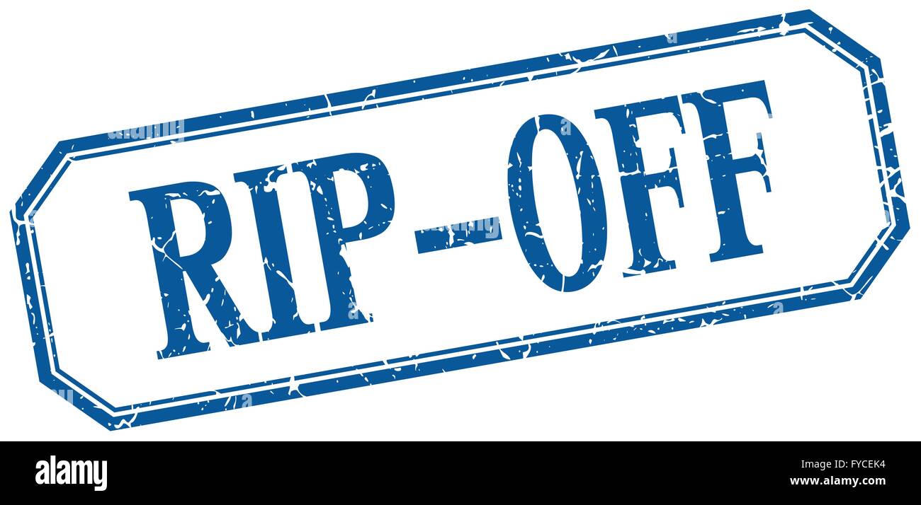 rip-off square blue grunge vintage isolated label Stock Vector Image ...