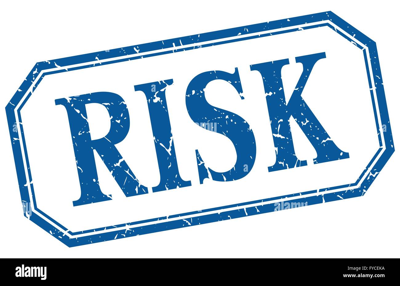 risk square blue grunge vintage isolated label Stock Vector Image & Art ...