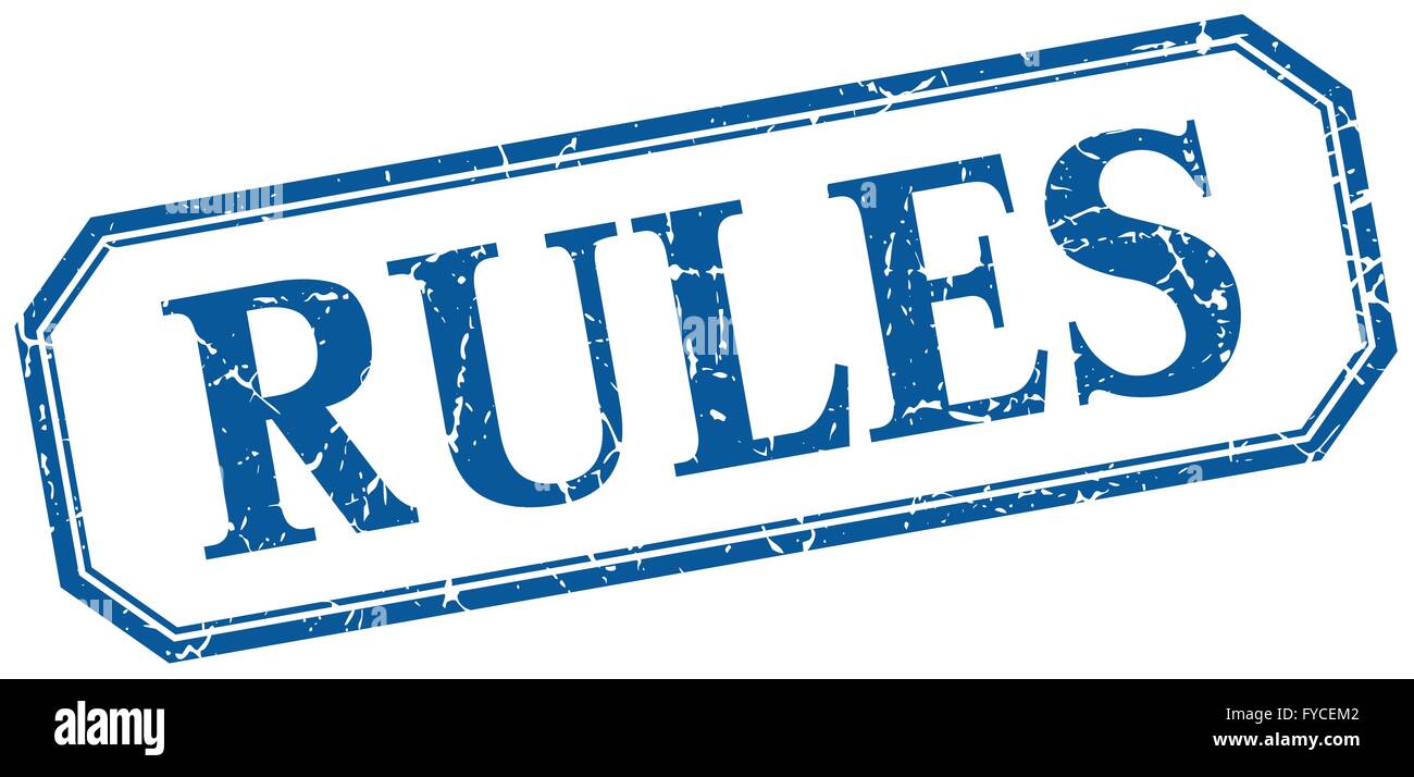 rules square blue grunge vintage isolated label Stock Vector Image ...