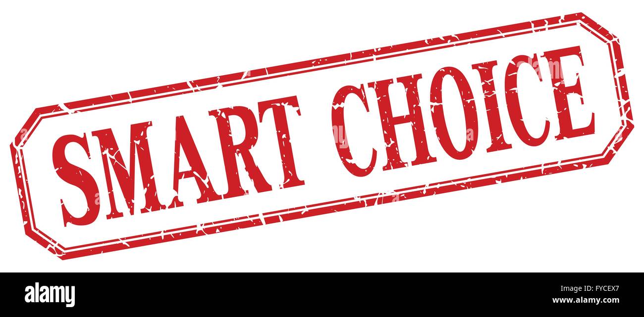 smart choice square red grunge vintage isolated label Stock Vector ...