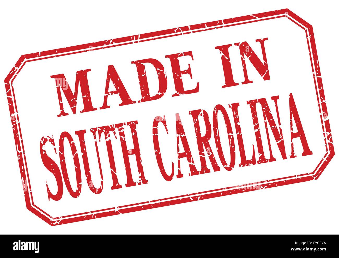 South Carolina - made in red vintage isolated label Stock Vector Image ...