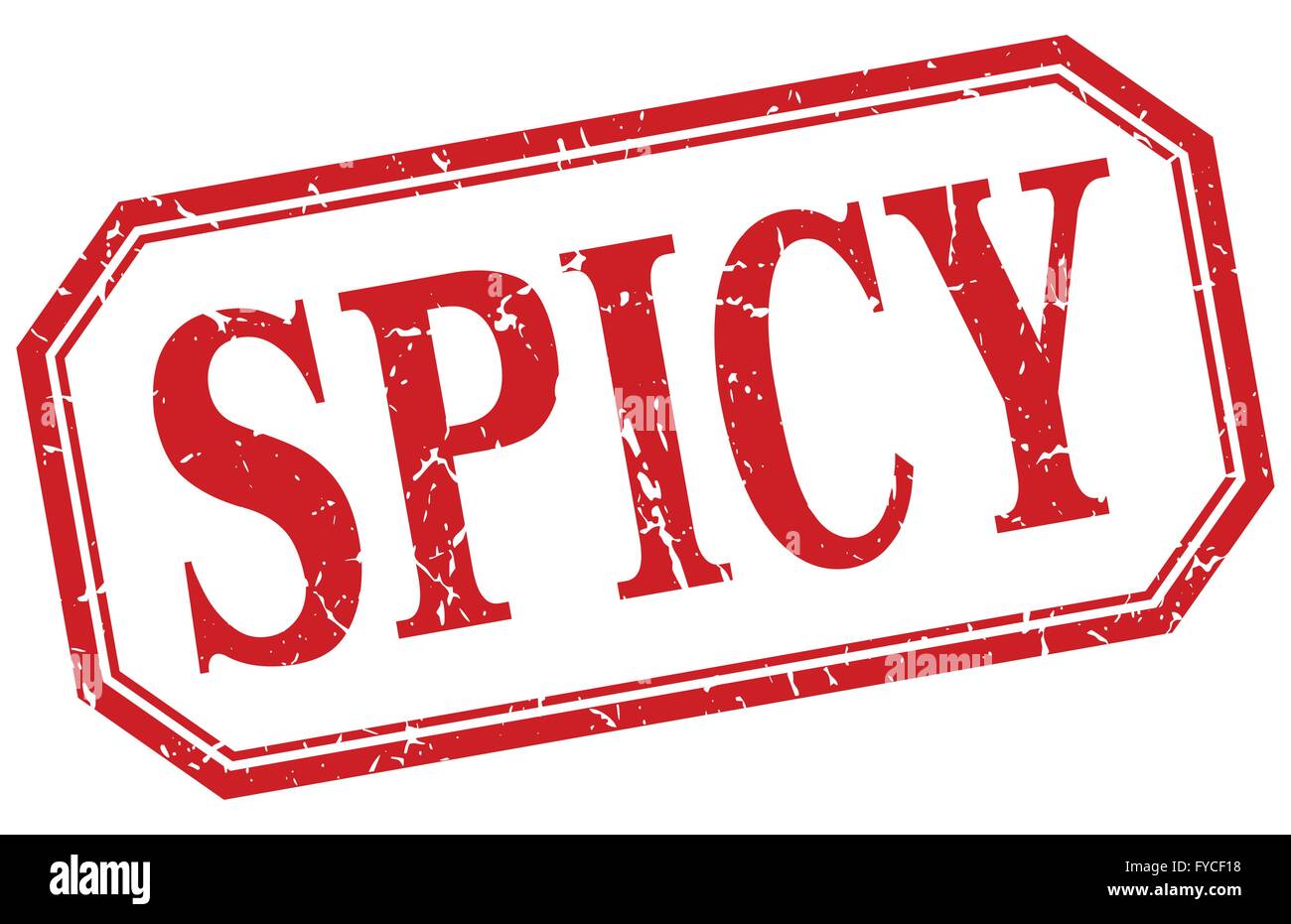 spicy square red grunge vintage isolated label Stock Vector Image & Art ...