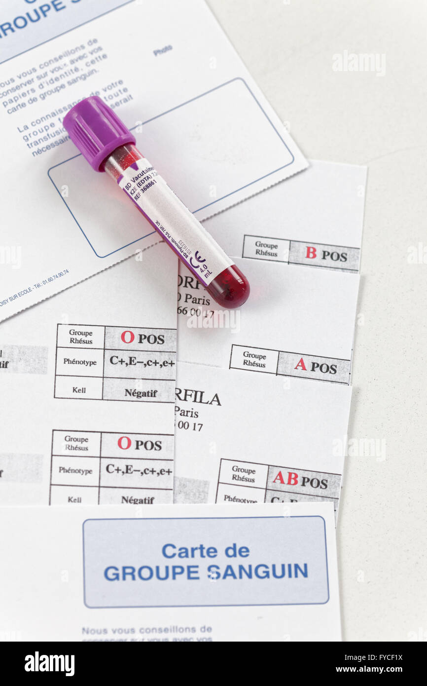 Blood type o positive hi-res stock photography and images - Alamy