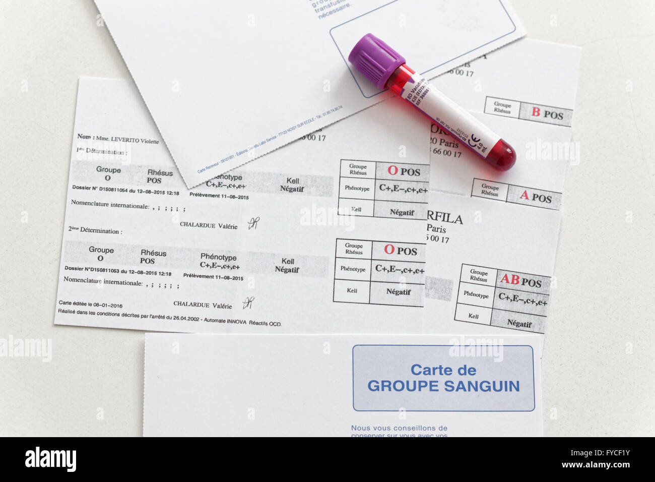 Blood type o positive hi-res stock photography and images - Alamy