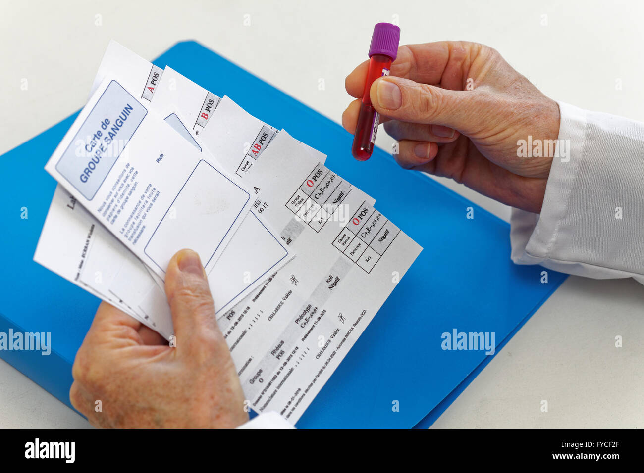 BLOOD GROUP CARD Stock Photo - Alamy