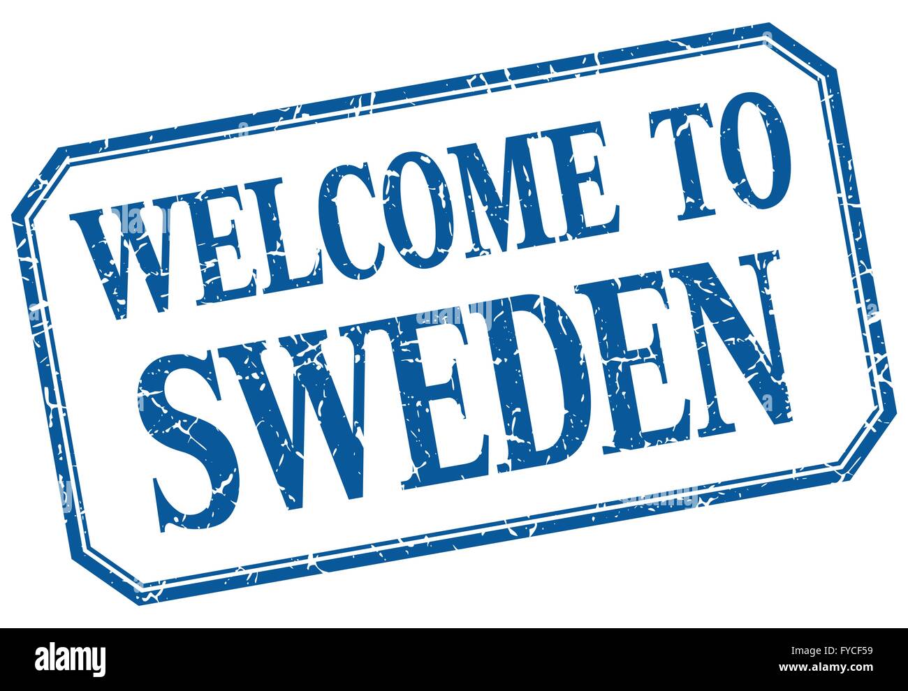 Sweden - welcome blue vintage isolated label Stock Vector Image & Art ...
