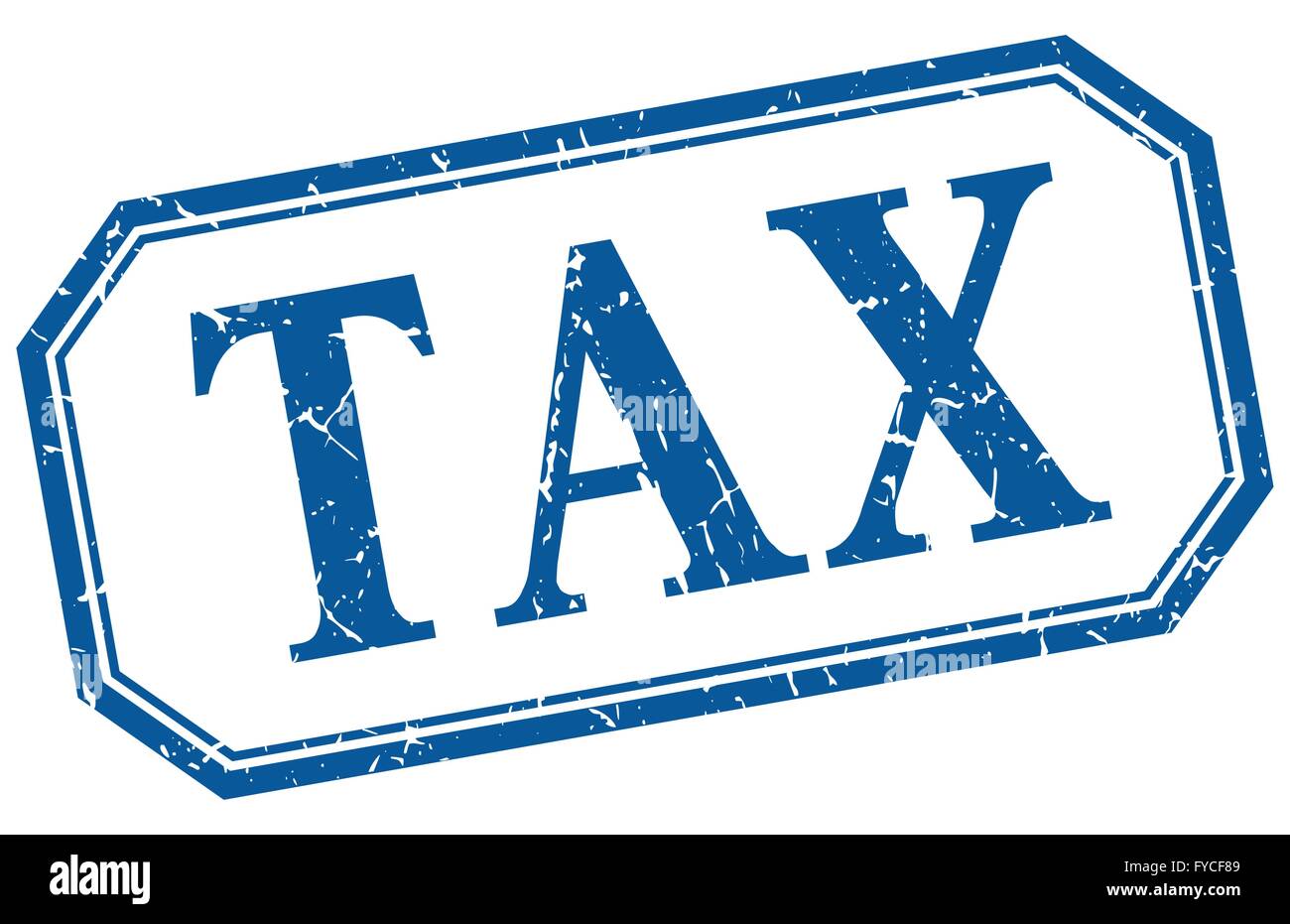 tax square blue grunge vintage isolated label Stock Vector Image & Art ...