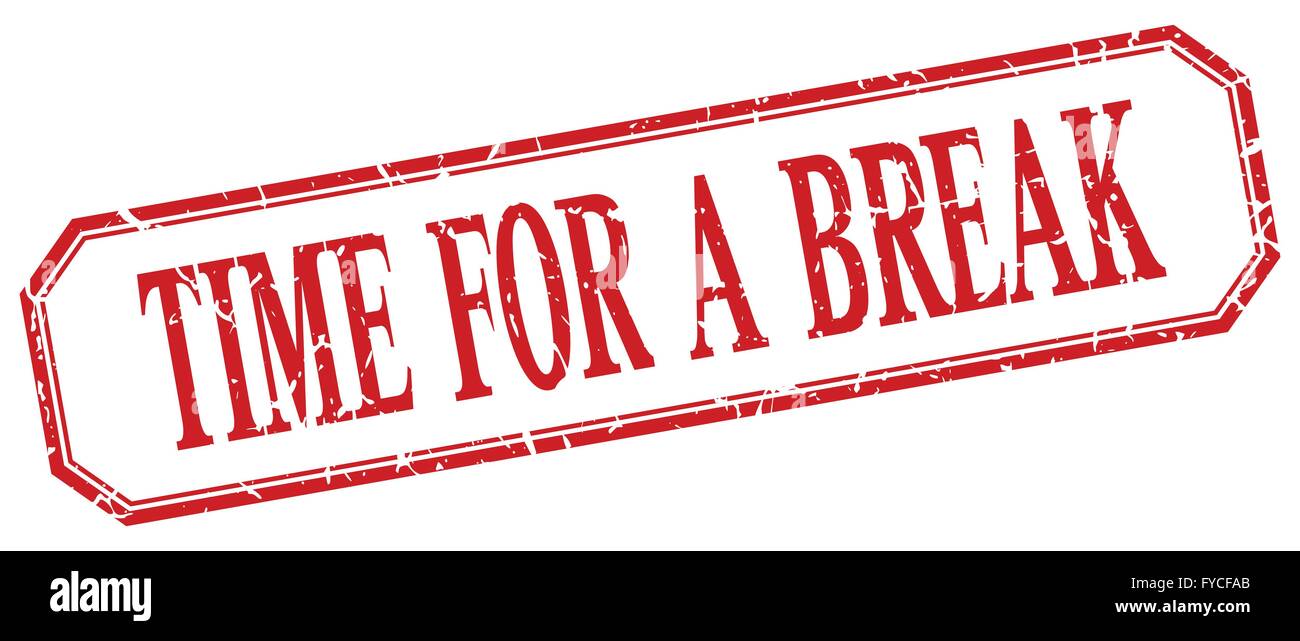 Time break stamp square hi-res stock photography and images - Alamy