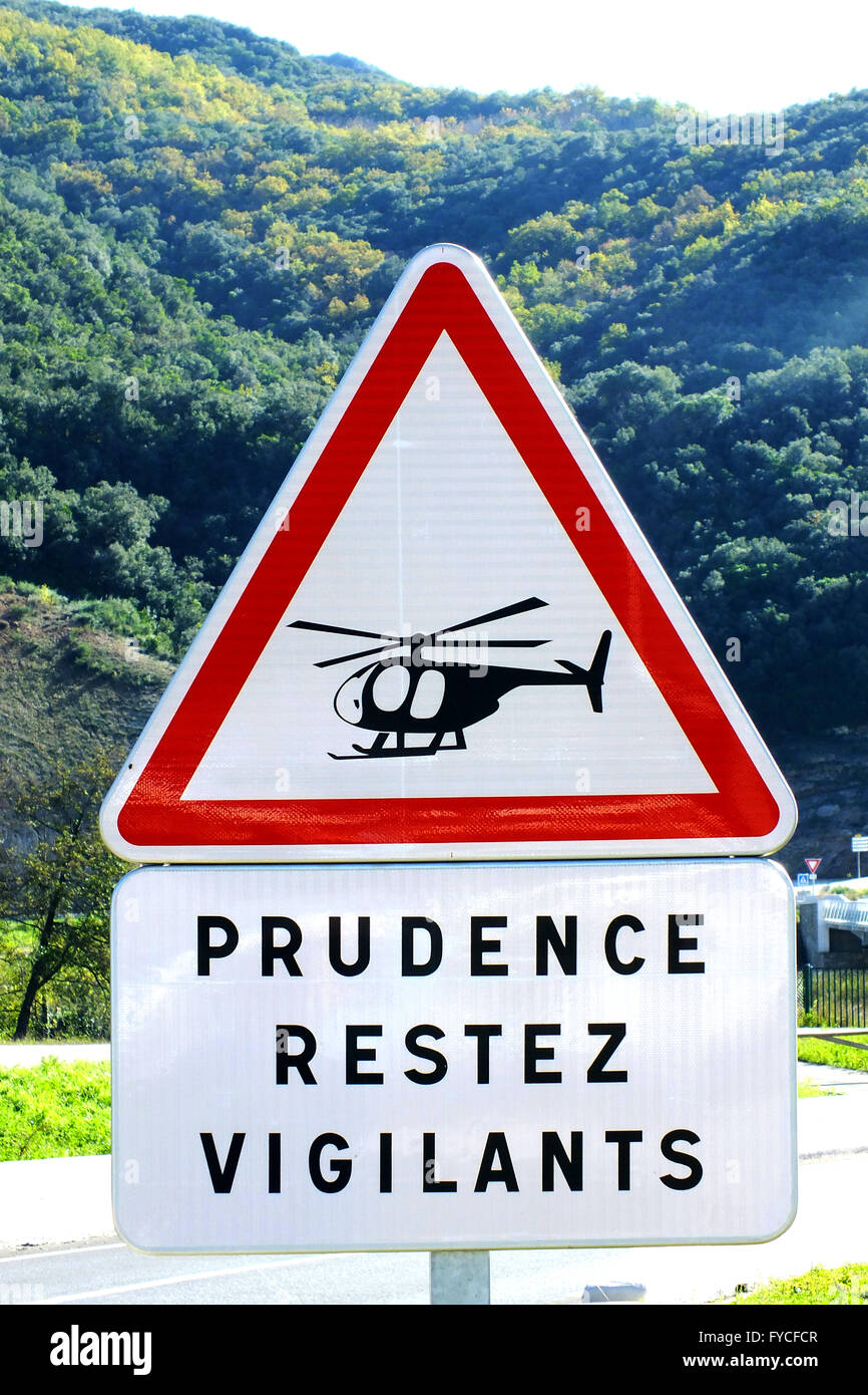 Helicopter sign hi-res stock photography and images - Alamy