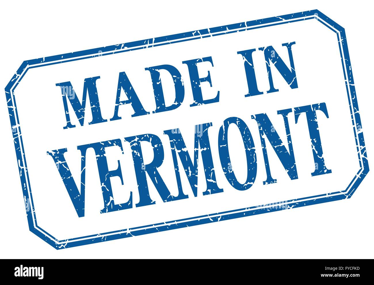 Vermont - made in blue vintage isolated label Stock Vector Image & Art ...