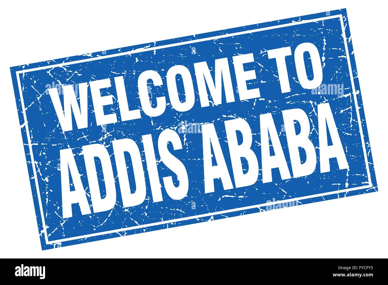 Addis Ababa blue square grunge welcome to stamp Stock Vector Image ...
