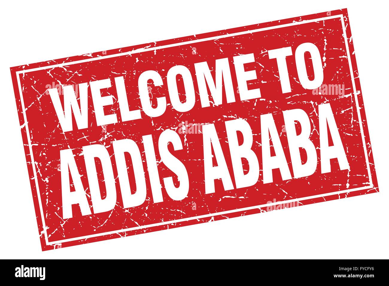 Addis Ababa red square grunge welcome to stamp Stock Vector Image & Art ...