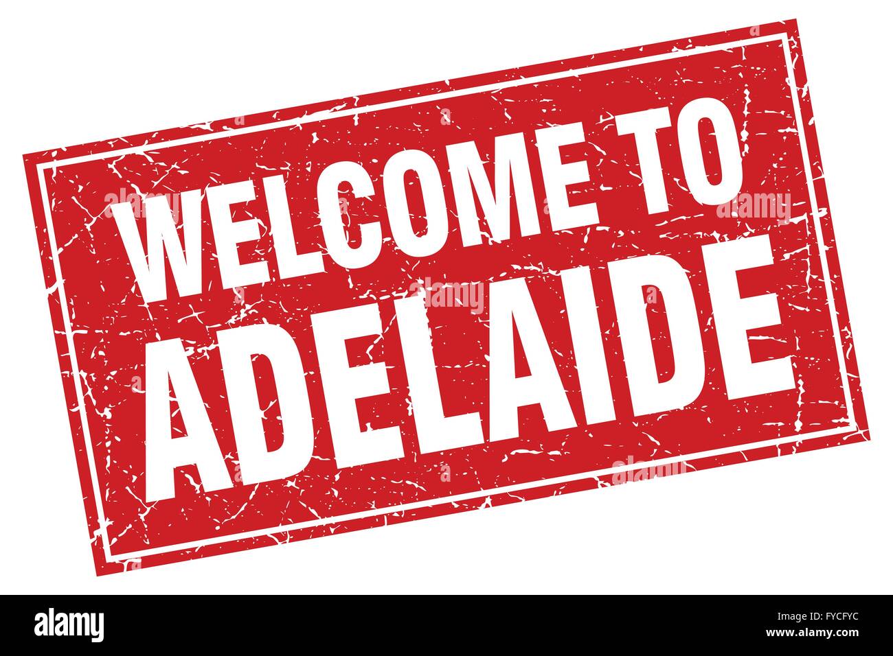 Adelaide red square grunge welcome to stamp Stock Vector Image & Art ...