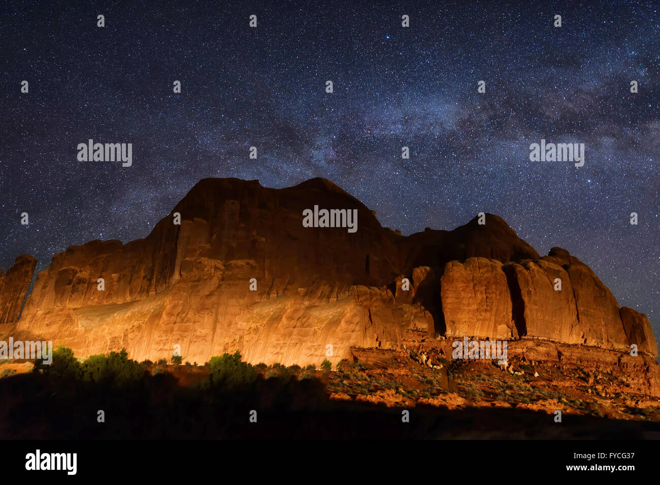 Utah night sky rock hi-res stock photography and images - Alamy