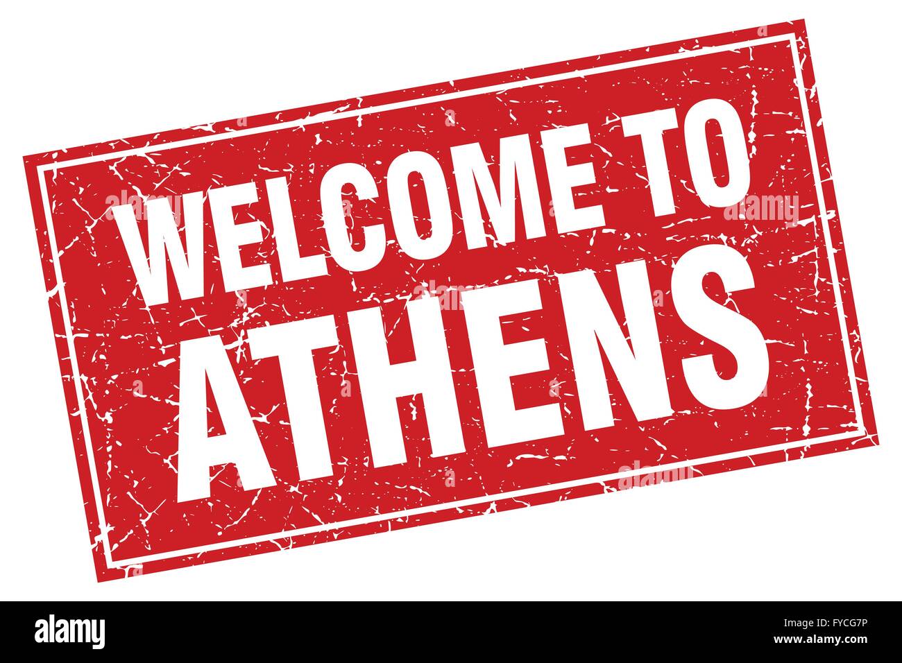 Welcome athens stamp Cut Out Stock Images & Pictures - Alamy