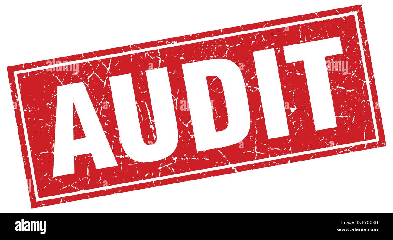 Audit red square grunge hi-res stock photography and images - Alamy