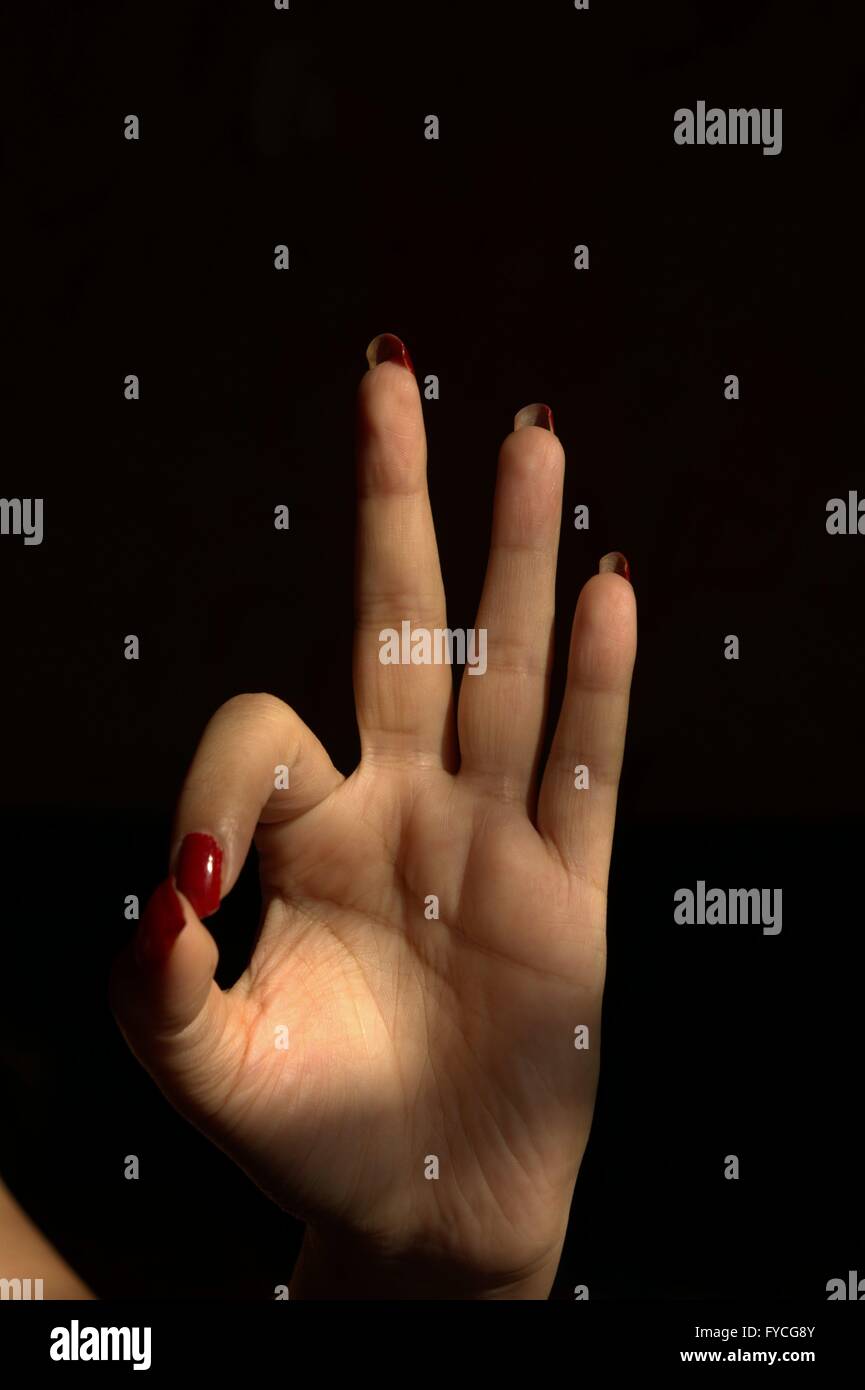 Hand sign language alphabet in hi-res stock photography and images - Alamy