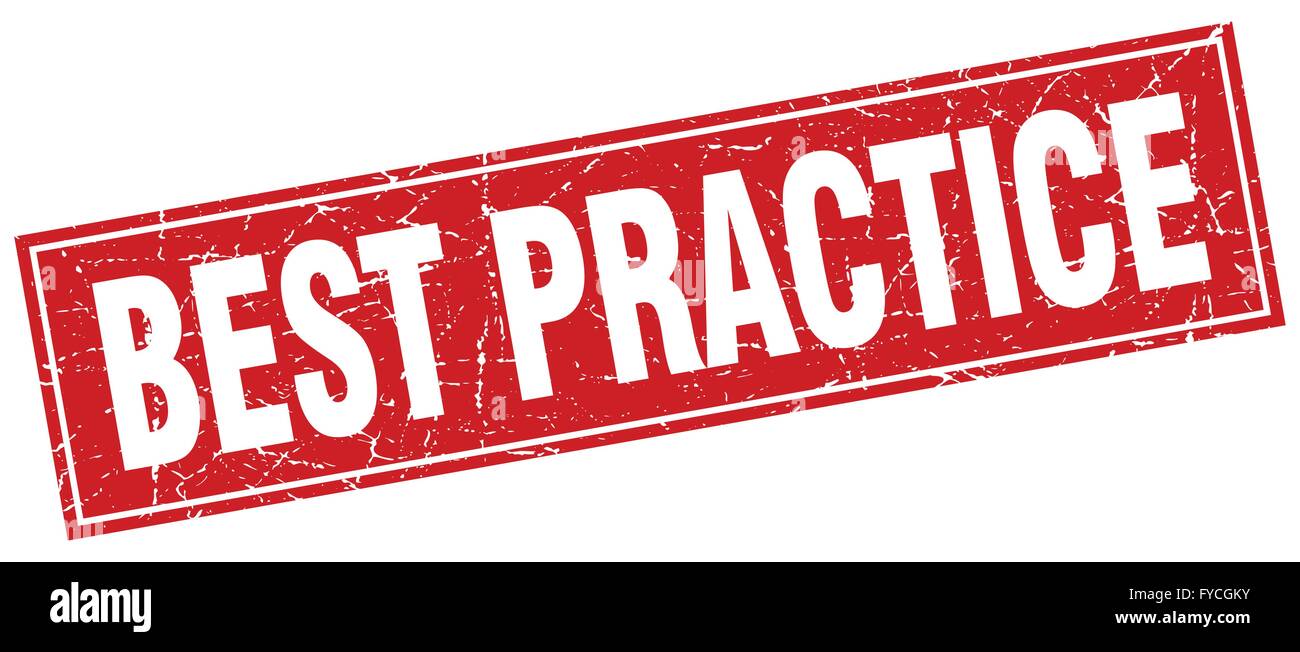 best practice red square grunge stamp on white Stock Vector Image & Art ...