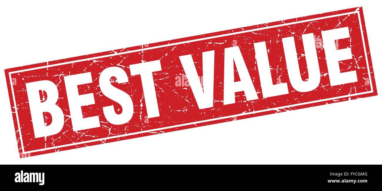 best value red square grunge stamp on white Stock Vector Image & Art ...