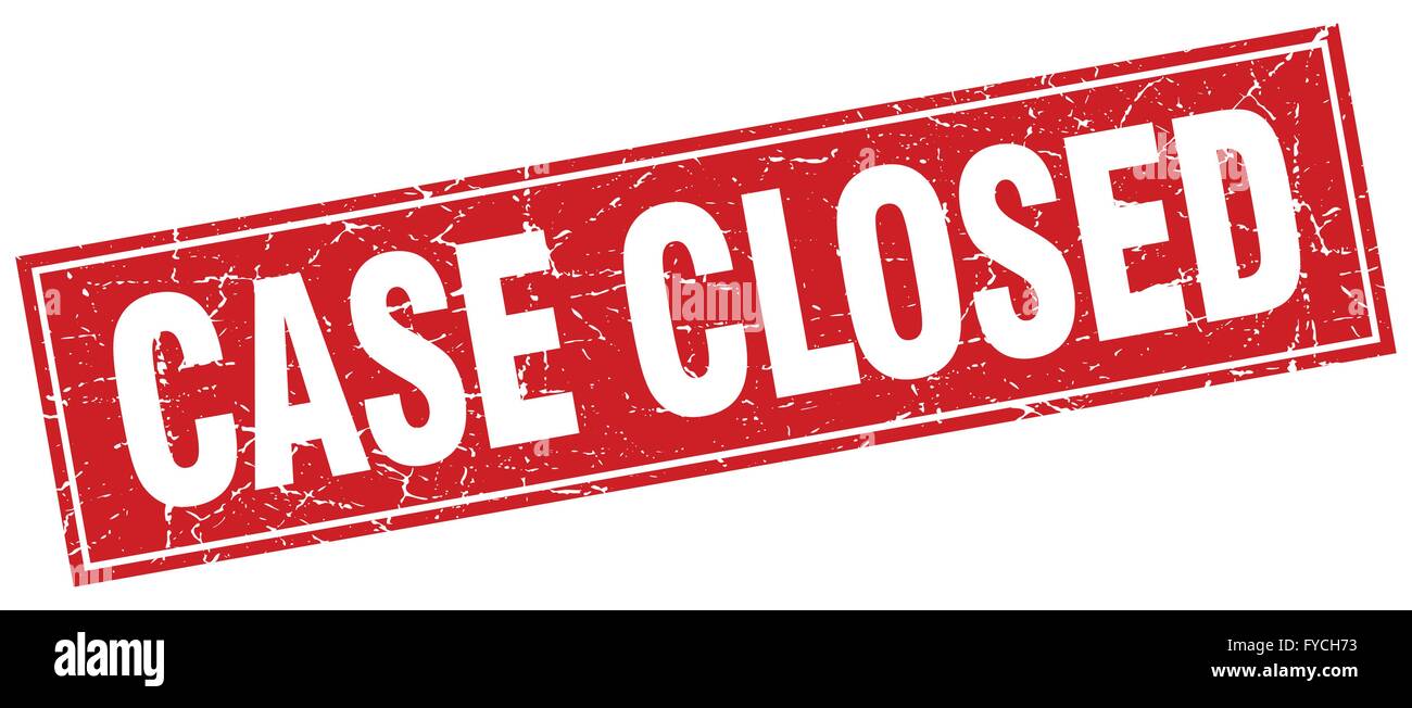 case closed stamp. case closed square grunge sign. case closed Stock ...