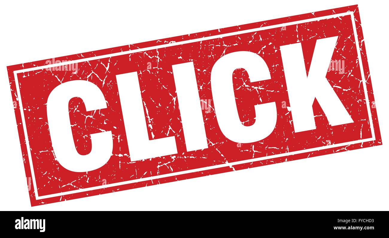 click red square grunge stamp on white Stock Vector Image & Art - Alamy