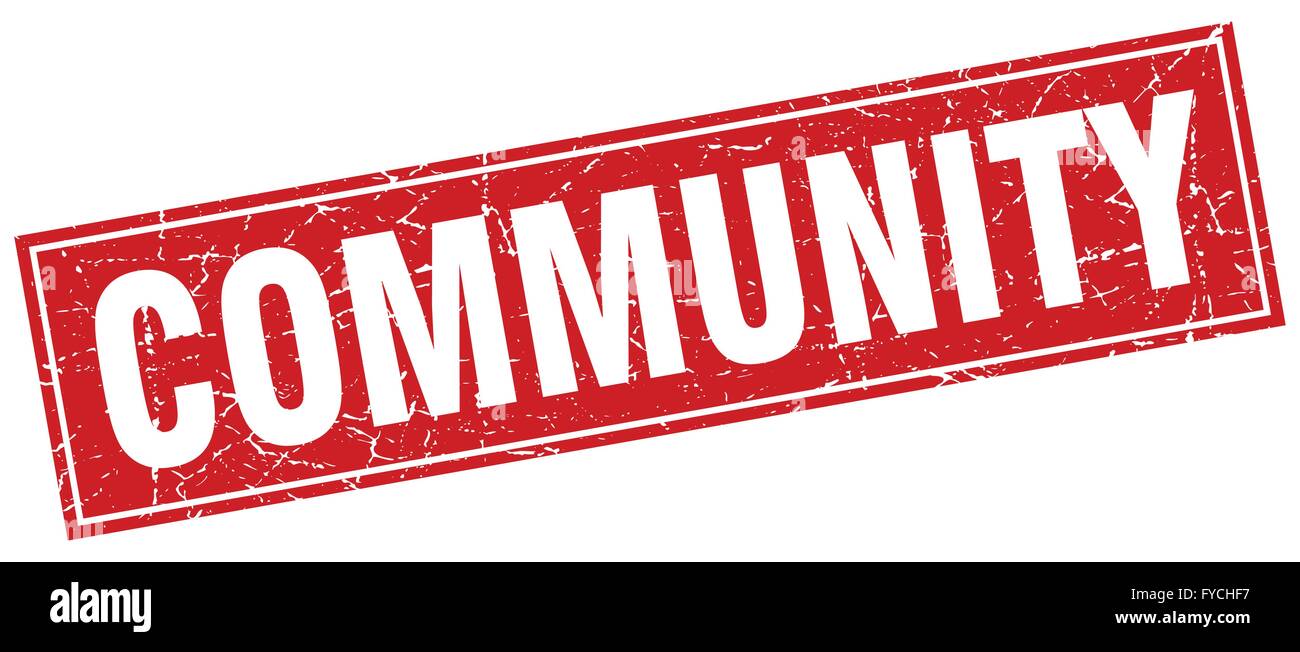 community red square grunge stamp on white Stock Vector Image & Art - Alamy