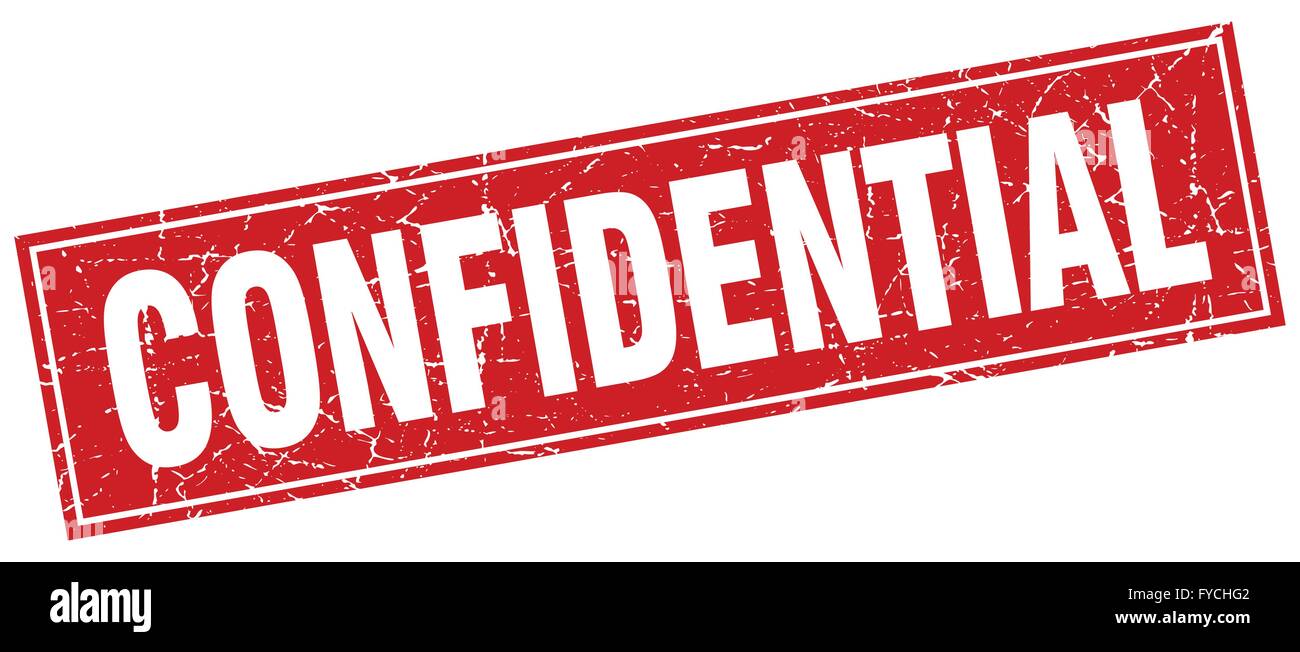 confidential red square grunge stamp on white Stock Vector Image & Art ...